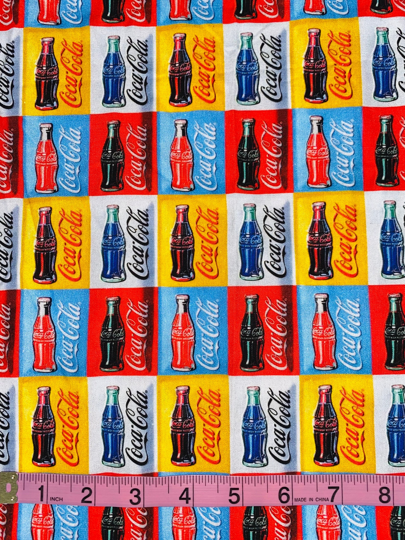 18x10 Coca Cola Fabric 100% Cotton Fabric Remnant - Etsy