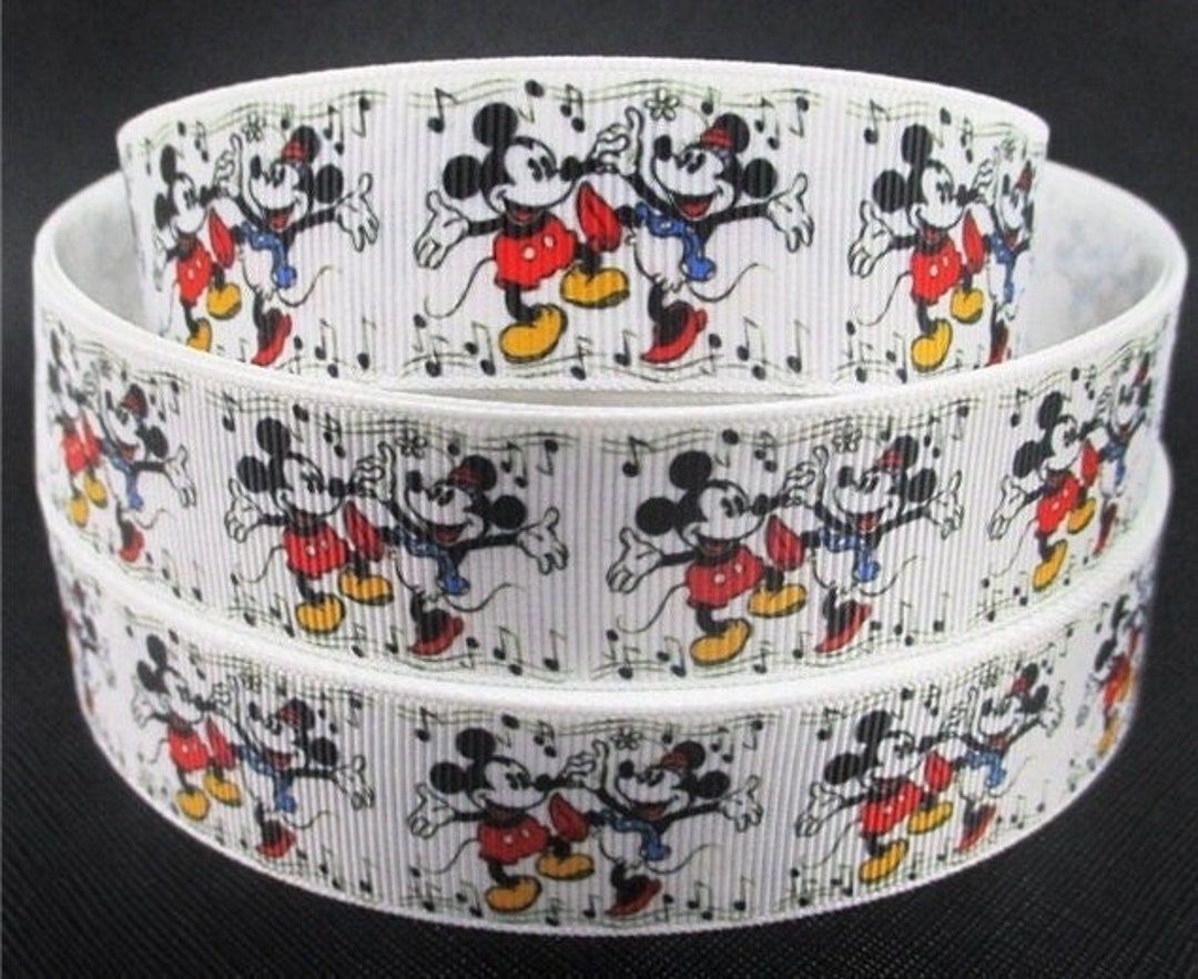 Disney Mickey Mouse Minnie Mouse Ribbon 1" High Quality Grosgrain ...