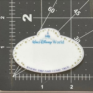 Disneyland Disney World Name Tag Flat Back Planar Resin | Cast Member ...