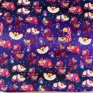 Cheshire Cat Fabric 100% Cotton Fabric by the Yard Disney Fabric Alice ...