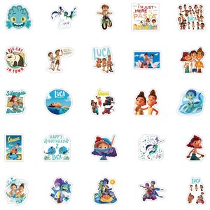 Disney Luca Stickers Pack | Alberto Giulia | Water Resistant | Laptop ...