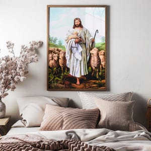 Jesus the Good Shepherd Poster Christian Wall Art Bible Art Religious ...