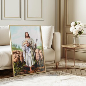 Jesus the Good Shepherd Poster Christian Wall Art Bible Art Religious ...