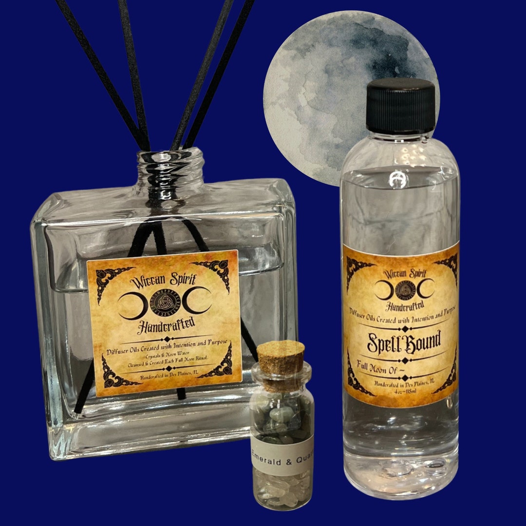 Moon Water & Crystal Infused Room Diffuser With Intention, Spell Bound ...