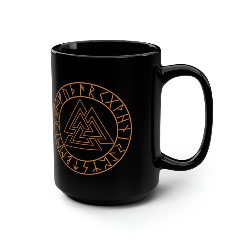 Odin Valknut, Vegvisir and Runes Mug, Valknut, Viking Gift, Norse Gift ...