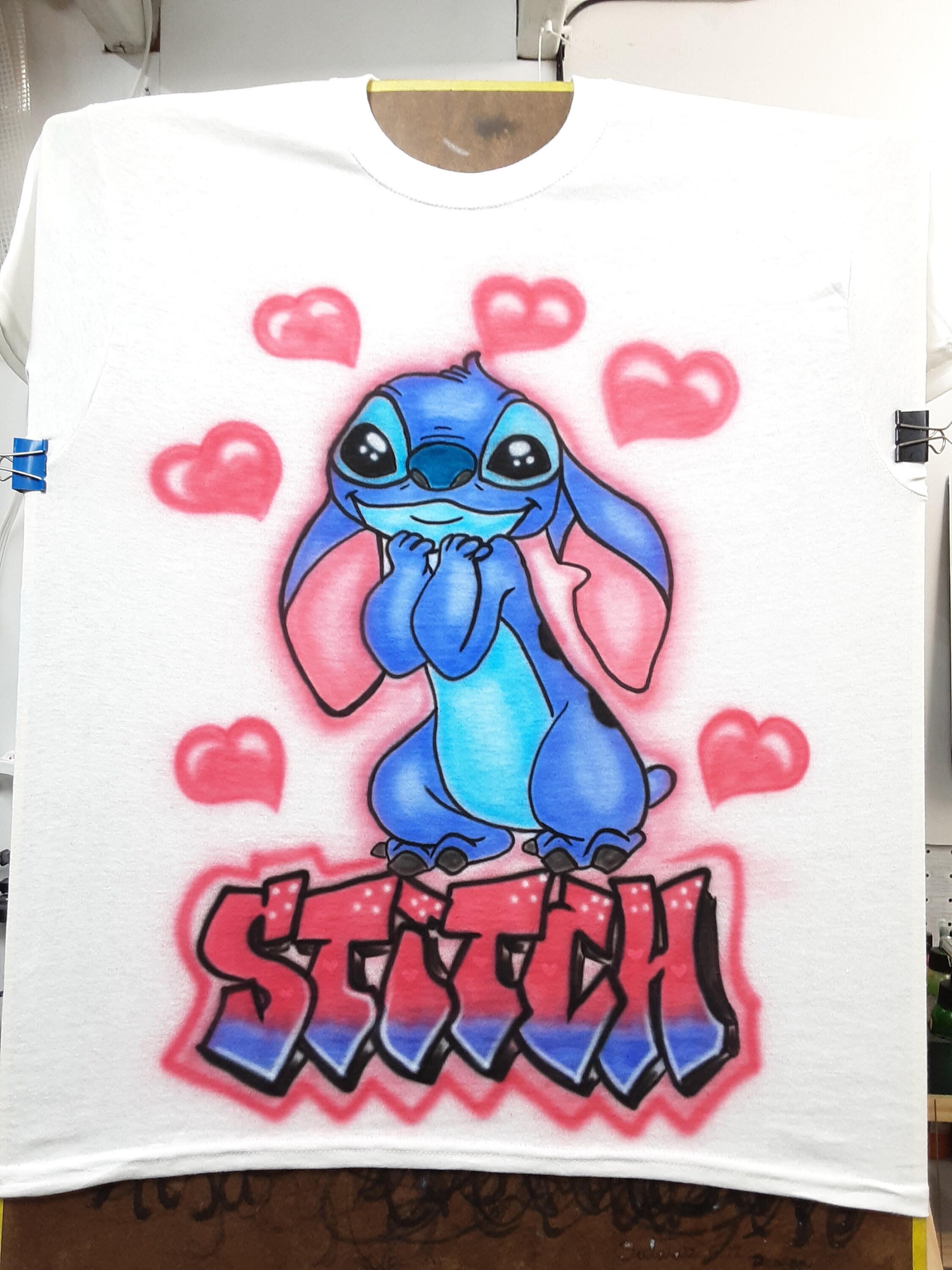 Airbrushed T-shirt Stitch with Graffiti Name | Etsy