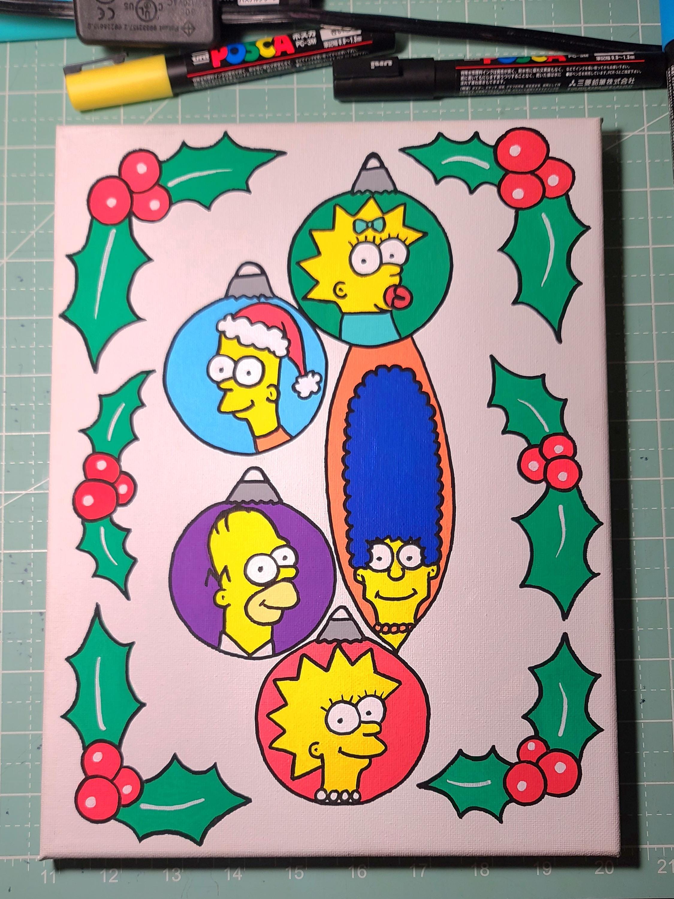 The Simpsons Christmas Ornaments - Etsy