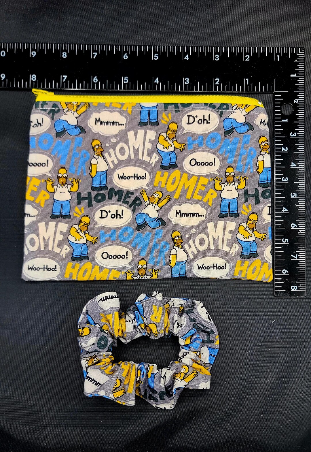 Homer Simpson Zipper Bag With Scrunchie - Etsy