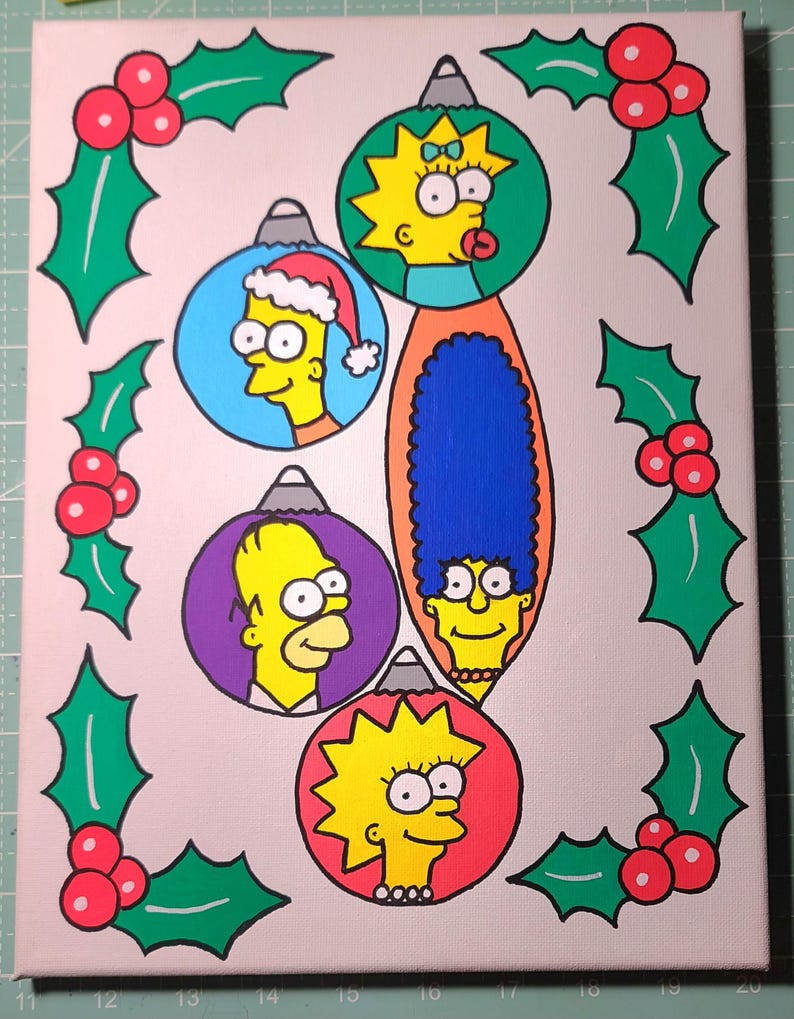 The Simpsons Christmas Ornaments - Etsy