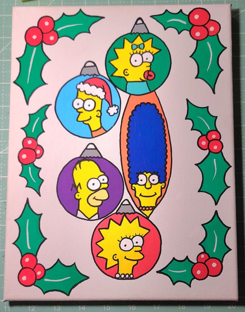 The Simpsons Christmas Ornaments - Etsy