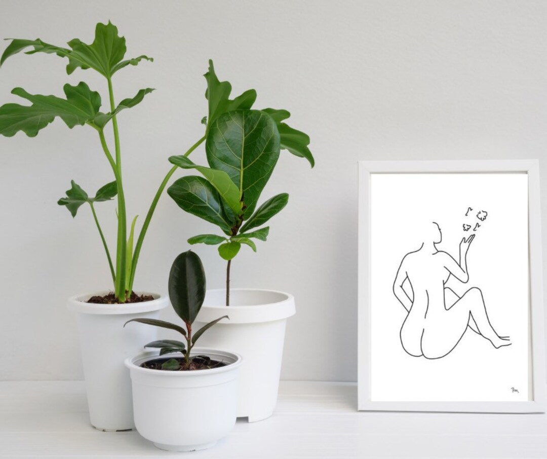 Figure Line Art. Body Outline Line Art. Home Decore Artwork. Gift for ...