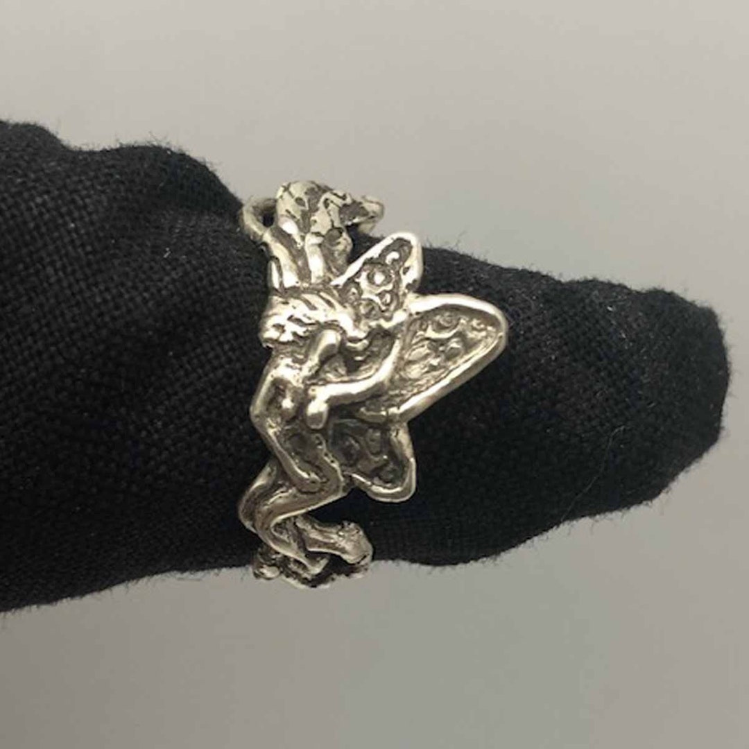Sterling Silver Fantasy Fairy Ladies Ring - Etsy
