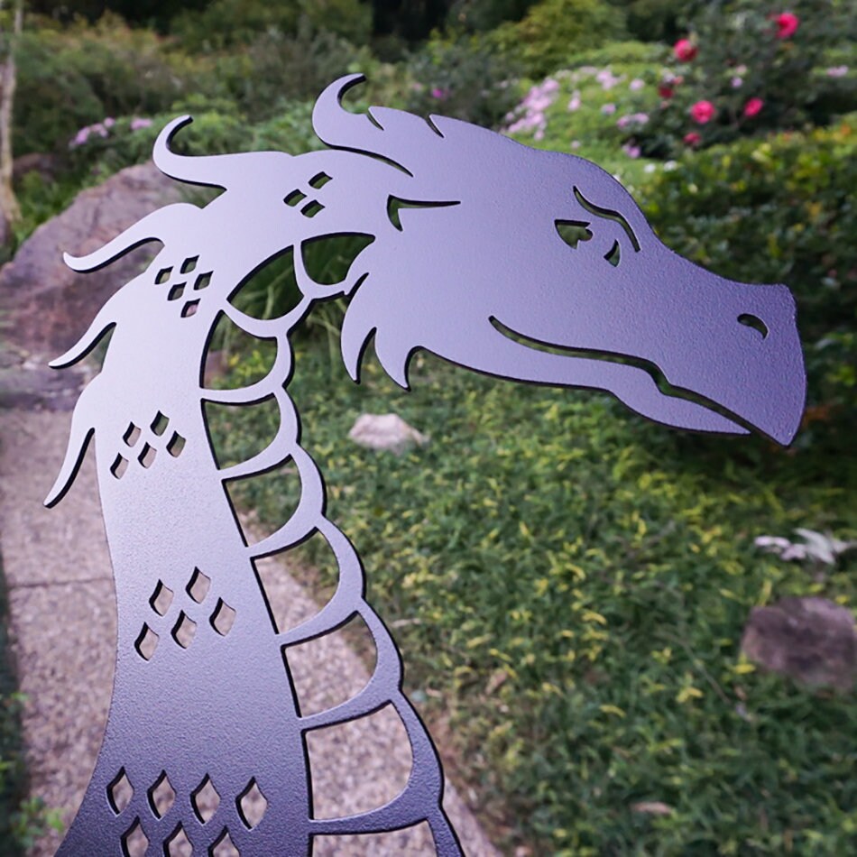 Dragon Garden Stake Set of 3 Dragon Garden Art Garden - Etsy España