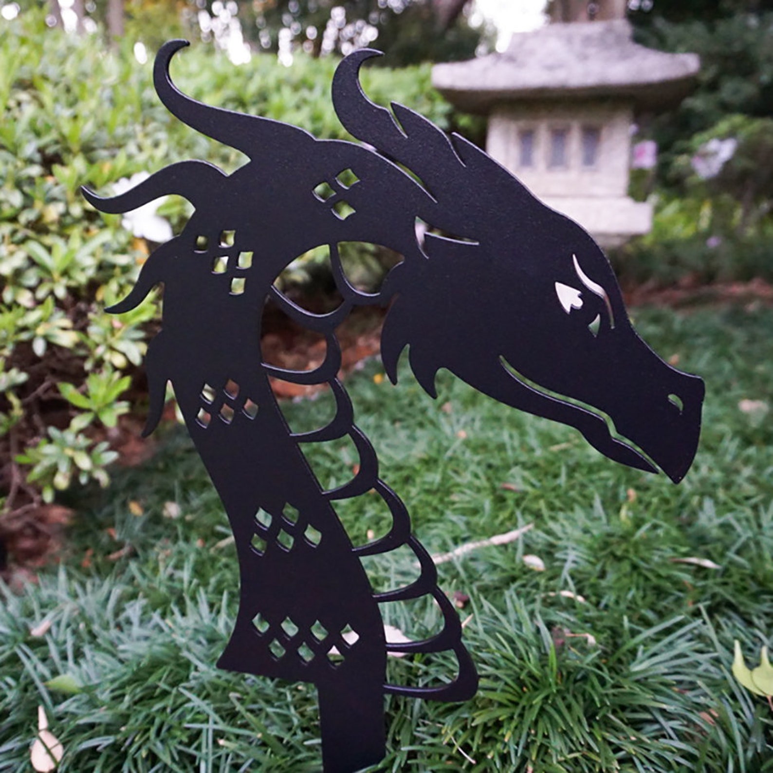 Dragon Garden Stake Set of 3 Dragon Garden Art Garden - Etsy España