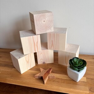 Wooden Cubes, Crafters Blocks, Pine Cubes for Projects, Baby Blocks ...