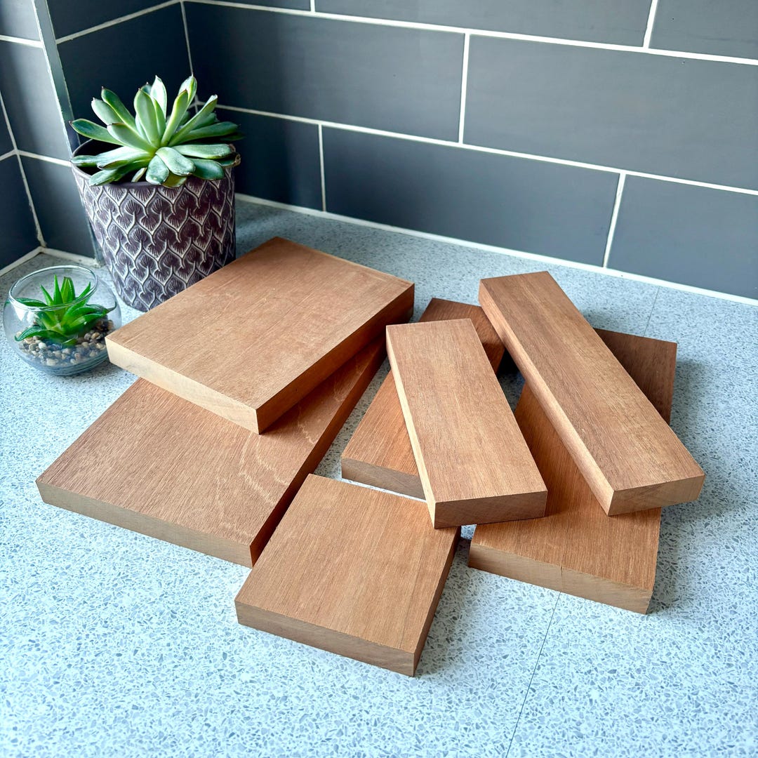 Sapele Wood, Plain Sign Blanks, 2kg Bundle for Crafters and Small ...
