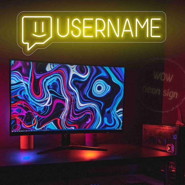 Twitch Username Neon Sign - Etsy