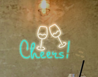Cheers Neon Sign - Etsy