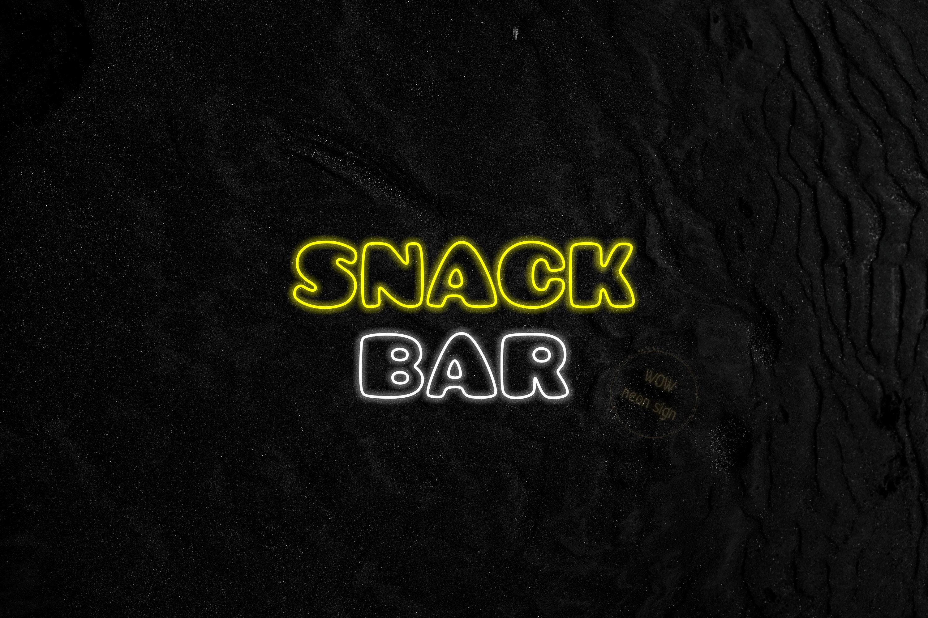 Snack Bar Neon Sign, Snack Bar Led Light Sign, Snack Neon Sign, Snack ...