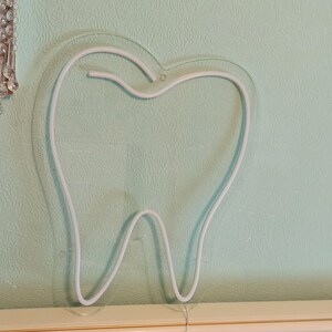 Tooth Led Neon Sign, Dental Clinic Neon Light, Tooth Wall Decor, Root ...
