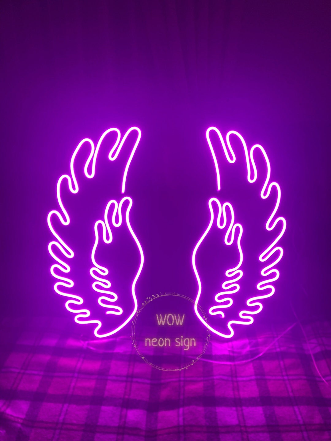 Wings Neon Sign Angel Wings Wall Decor Acrylic Wings Neon Lights for ...