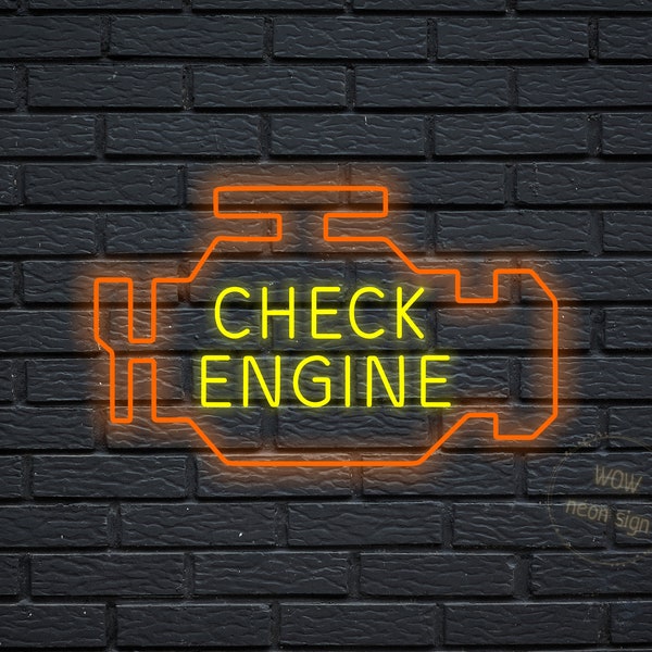 Check Engine Light Neon - Etsy