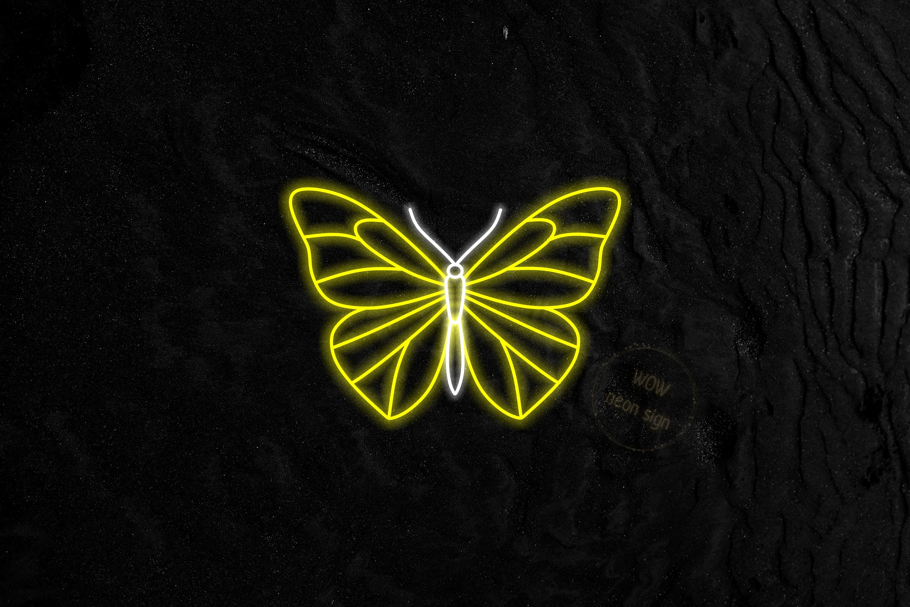 Butterfly Acrylic Led Neon Sign, Butterfly Wall Neon Light, Butterfly ...