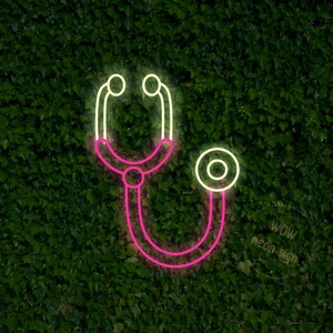 Neon Sign Stethoscope, Doctor's Office Decor, Medical Gift, Nurse ...