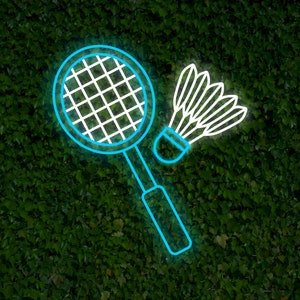 Badminton LED Neon Sign, Neon Sign Badminton Player Gift, Badminton ...