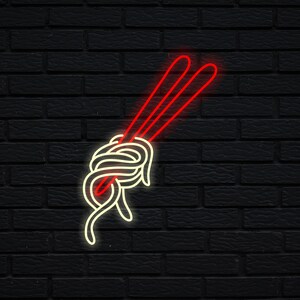 Noodles and Chopsticks LED Neon Sign, Asian Decor - Etsy