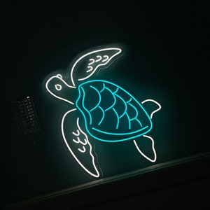 Sea Turtle Neon Sign, Sea Turtle Led Light, Under the Sea Neon Light ...