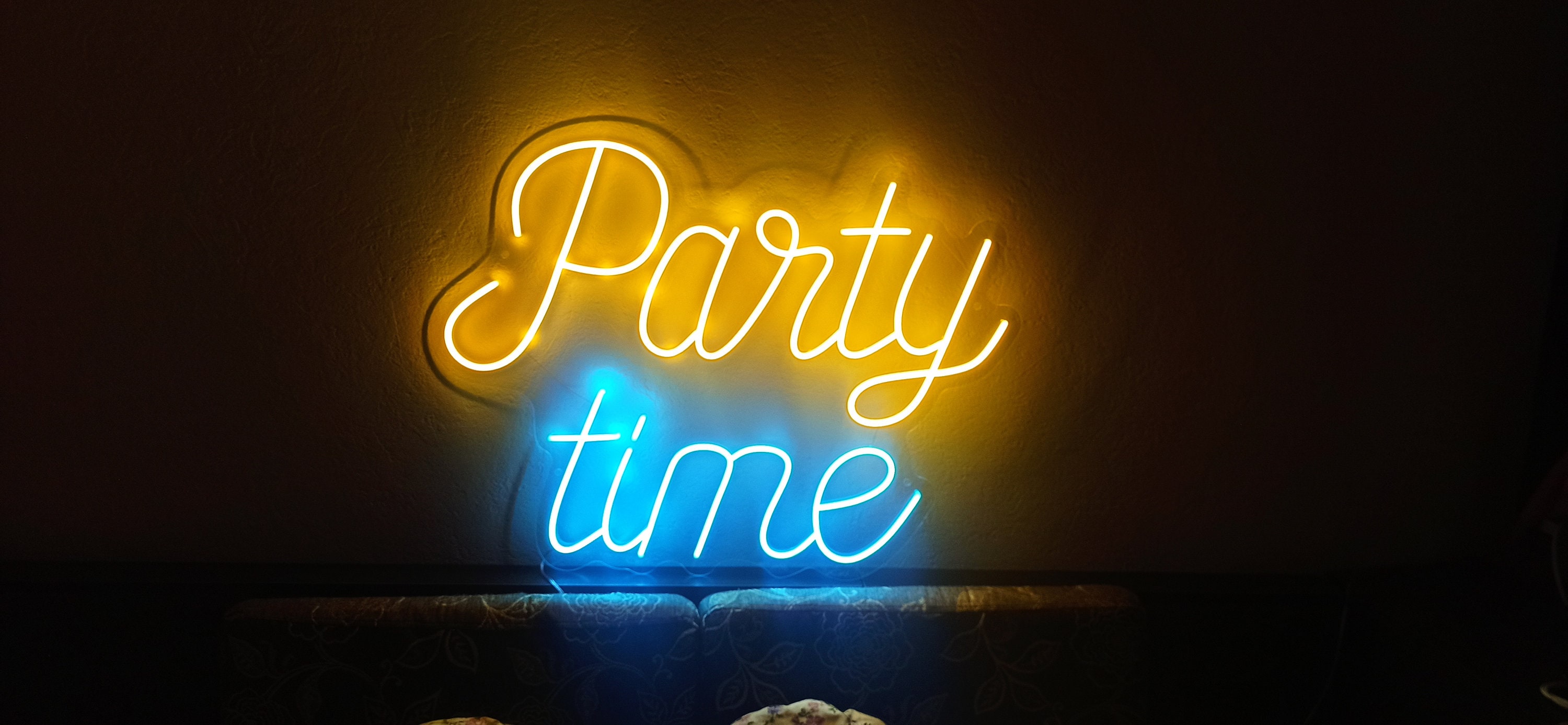 Party Time Neon Sign, Party Time Neon Light, Personalized Party Time ...
