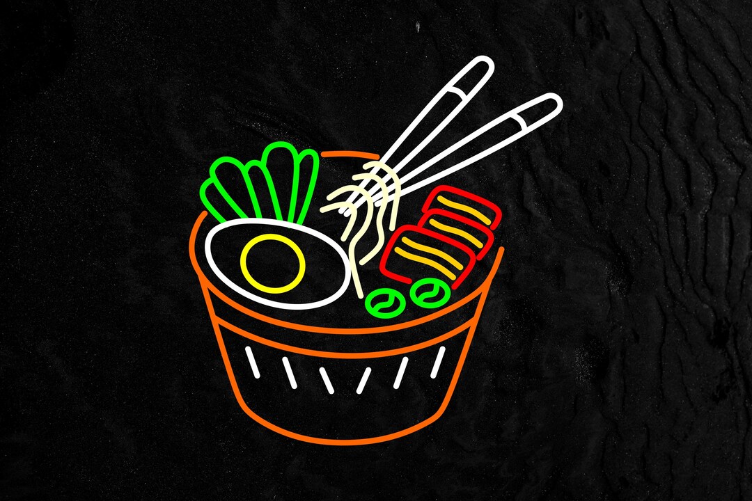 Neon Sign Noodles Light, LED Noodle Shop Decor, Ramen Bar Neon Sign ...