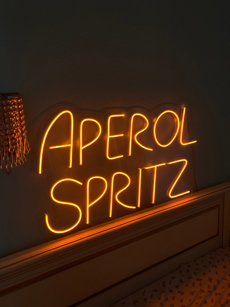 Cocktail Aperol Spritz Led Neon Sign Drink Neon Sign - Etsy