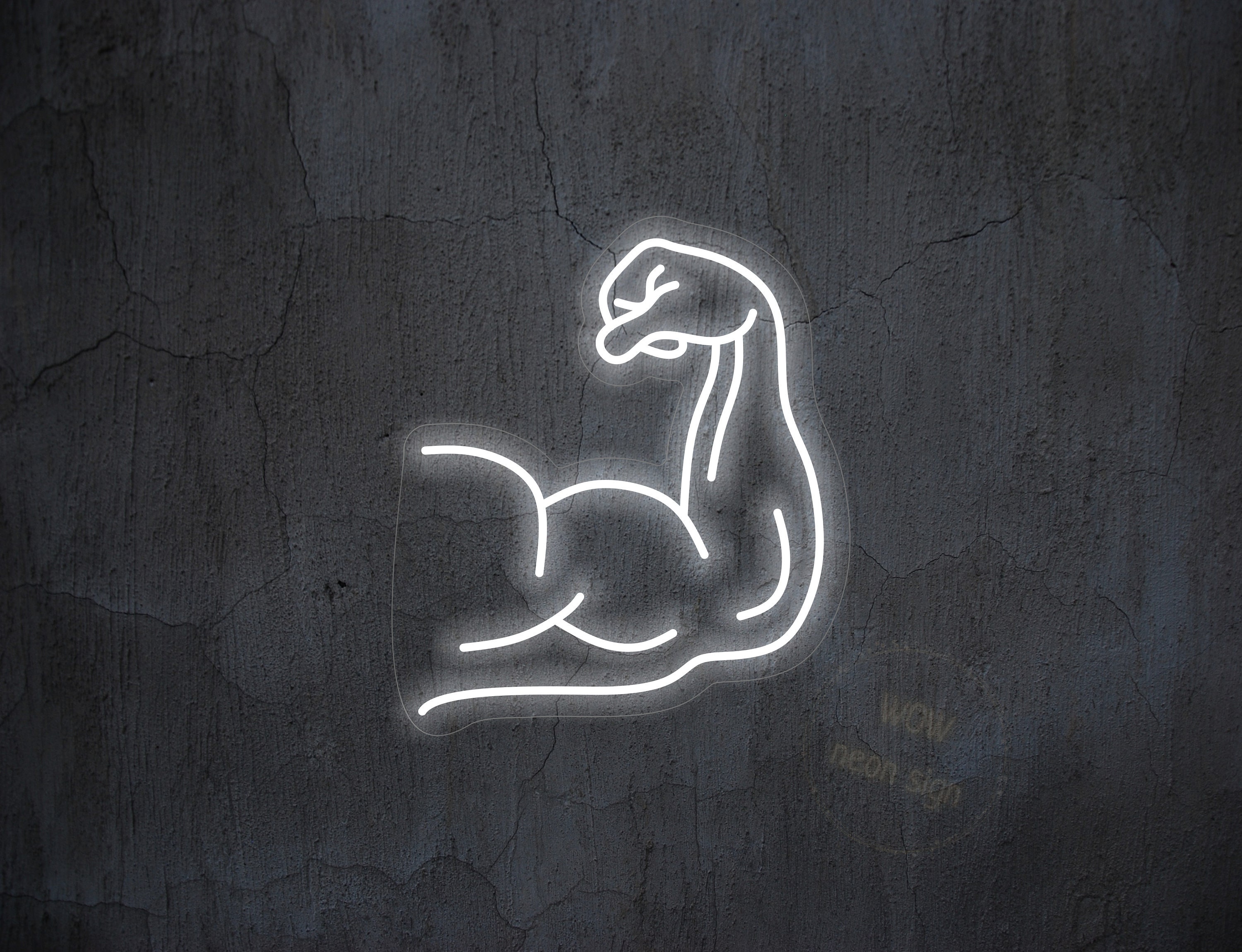 Arm Muscles Neon Sign, Biceps Neon Sign, Bodybuilding Light Sign, Gym ...