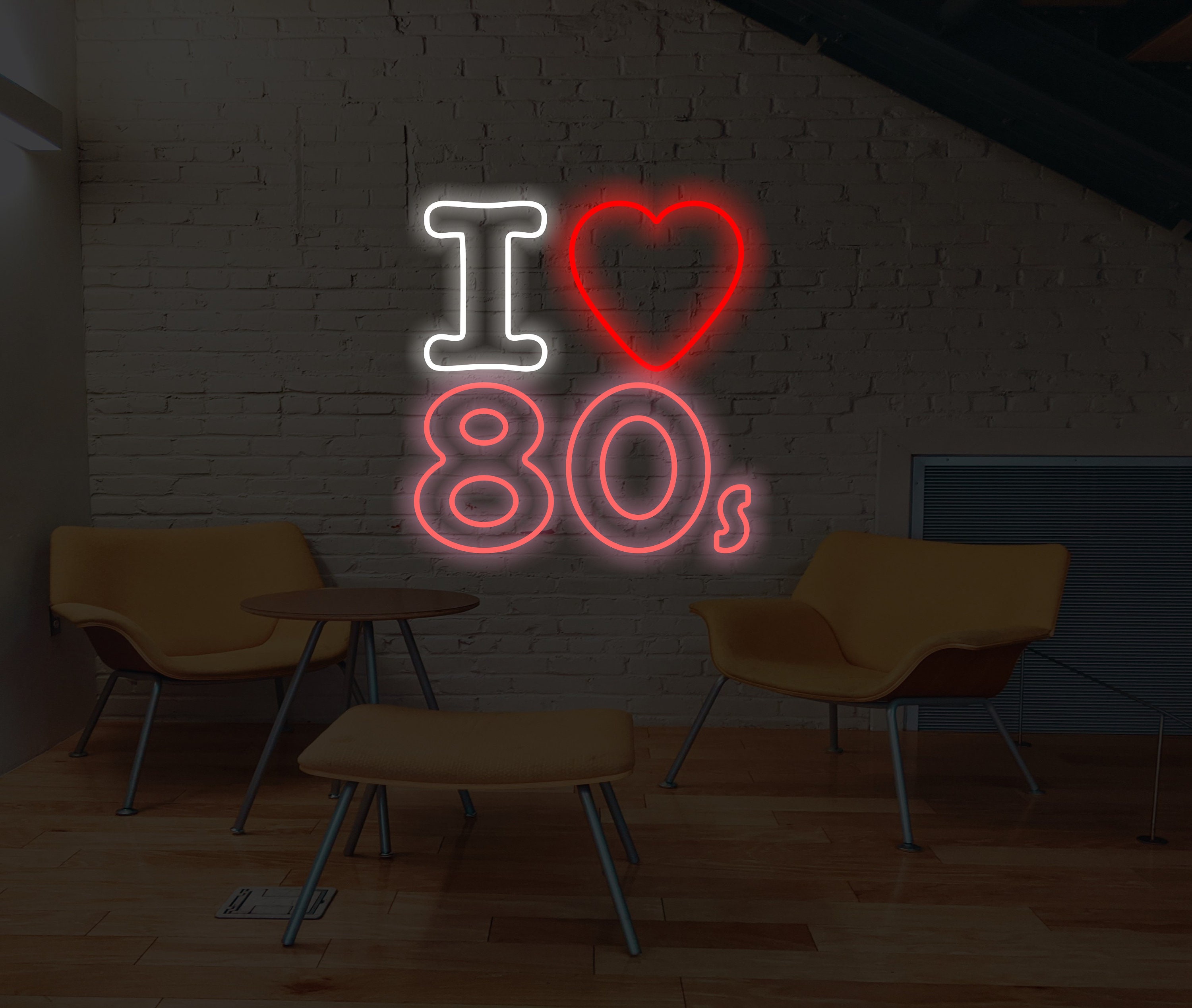 I Love 80s Neon Sign, 80s Led Neon Sign, 80s Wall Decal Neon Sign ...