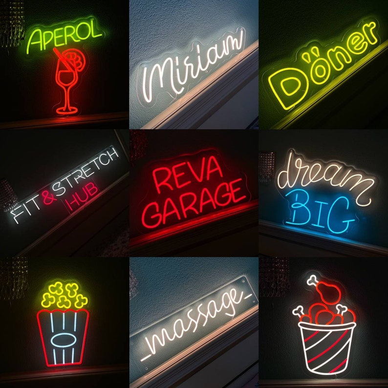 French Fries Neon Sign, Food Truck Decor, Snack Bar Sign - Etsy