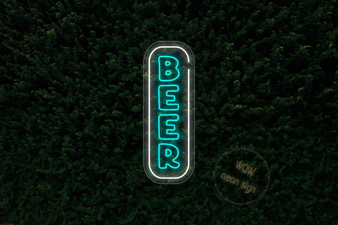 Beer Neon Sign, Beer Led Vertical Neon Light, Beer Lover Neon Gift ...