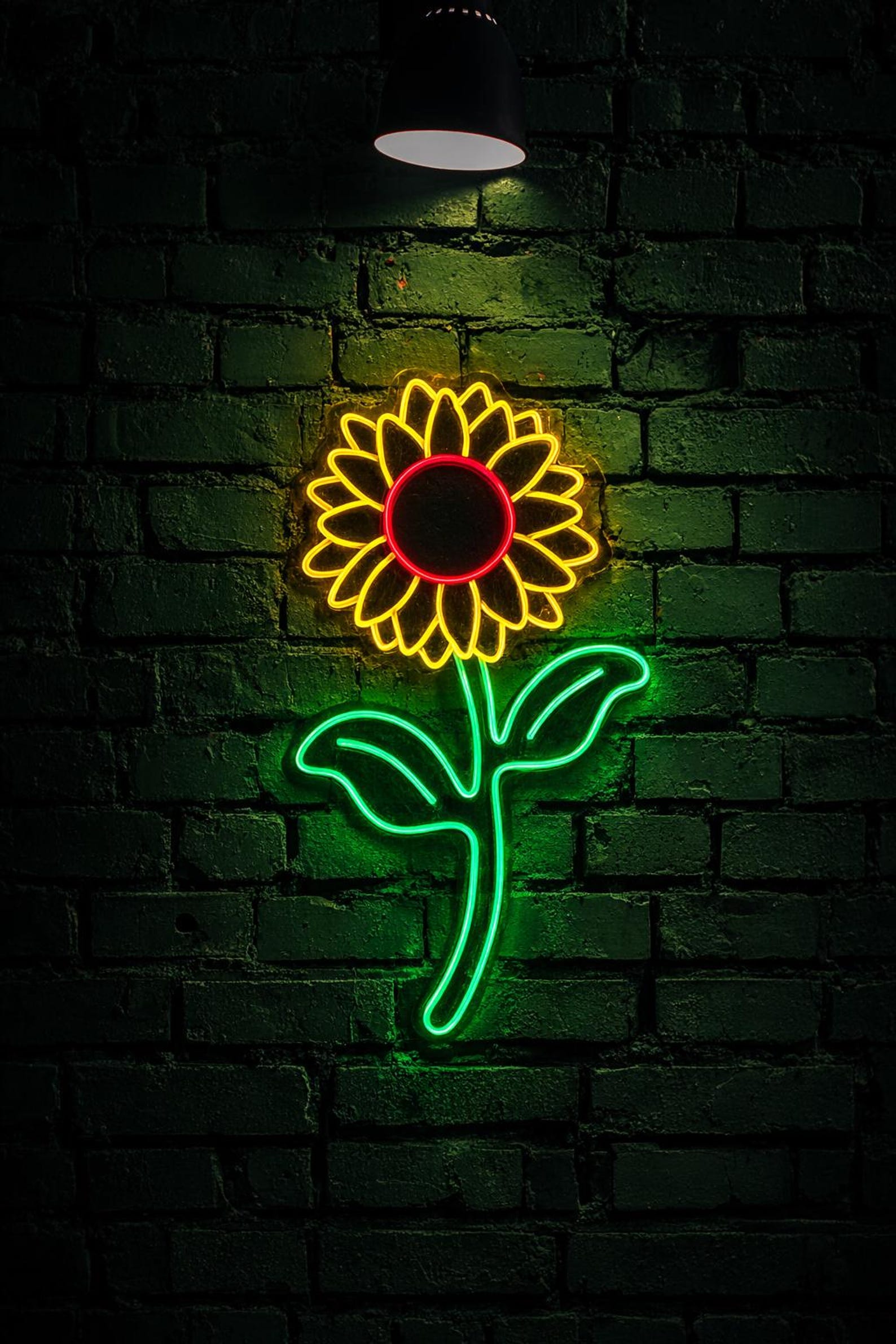 Sunflower Neon Sign, Plant Wall Decor, Custom Light - Etsy