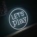 Let's Play Neon Sign, Kids Room Decor - Etsy