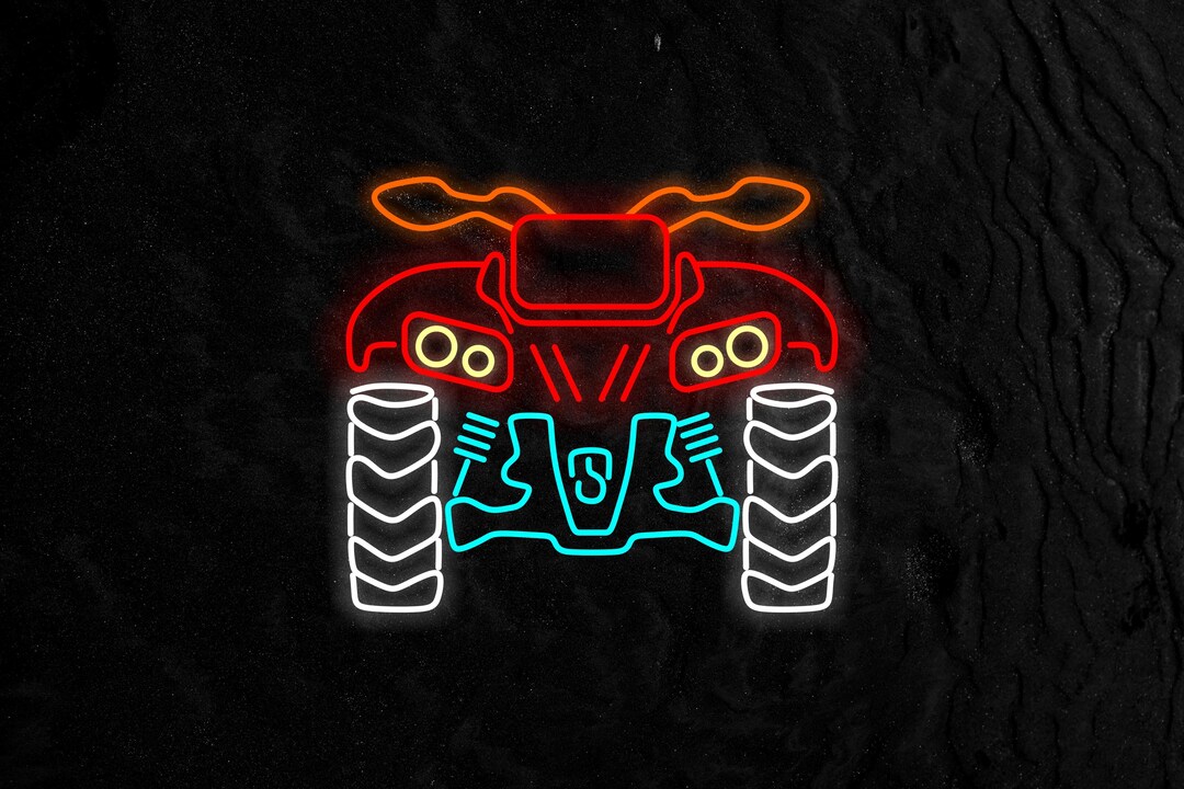 Neon Sign ATV Wall Decor, Off-road ATV Rider Neon Sign, Quad Bike Neon ...