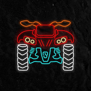 Neon Sign ATV Wall Decor, Off-road ATV Rider Neon Sign, Quad Bike Neon ...