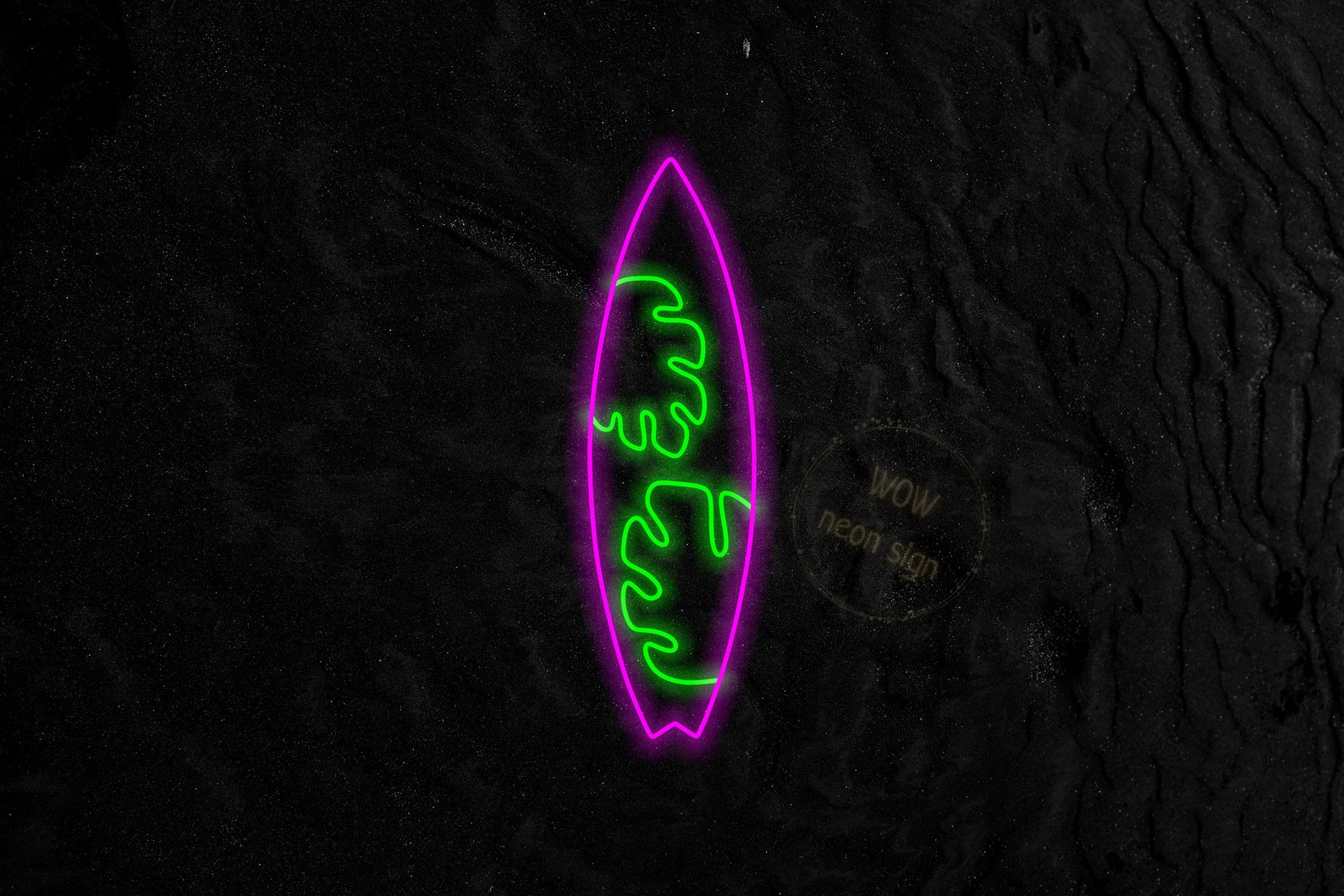 Surfboard Neon Sign, Surfing Led Light, Surf Board Light Sign, Starfish ...