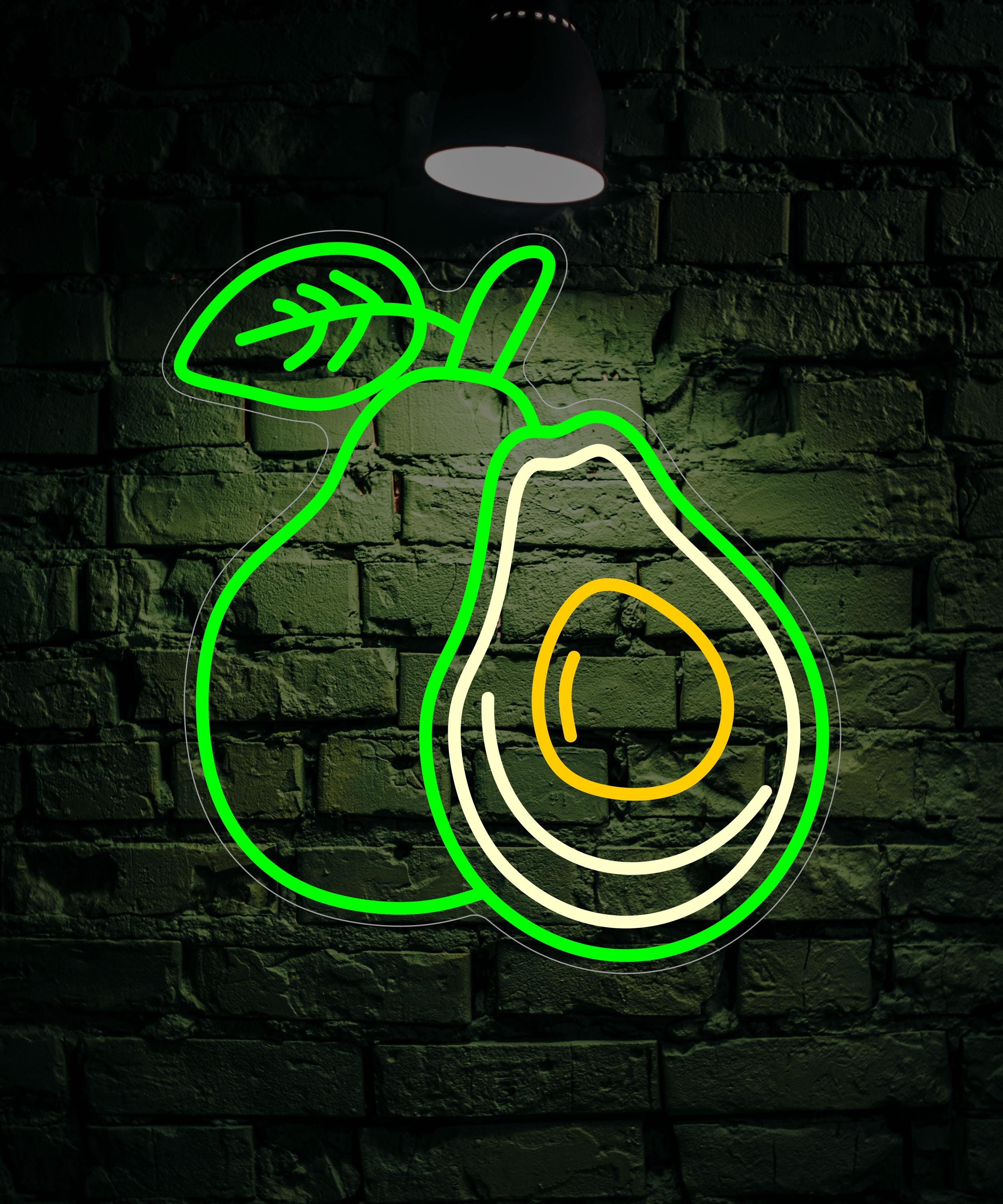 Avocado LED Neon Sign – Handmade Foodie Wall Art - Etsy