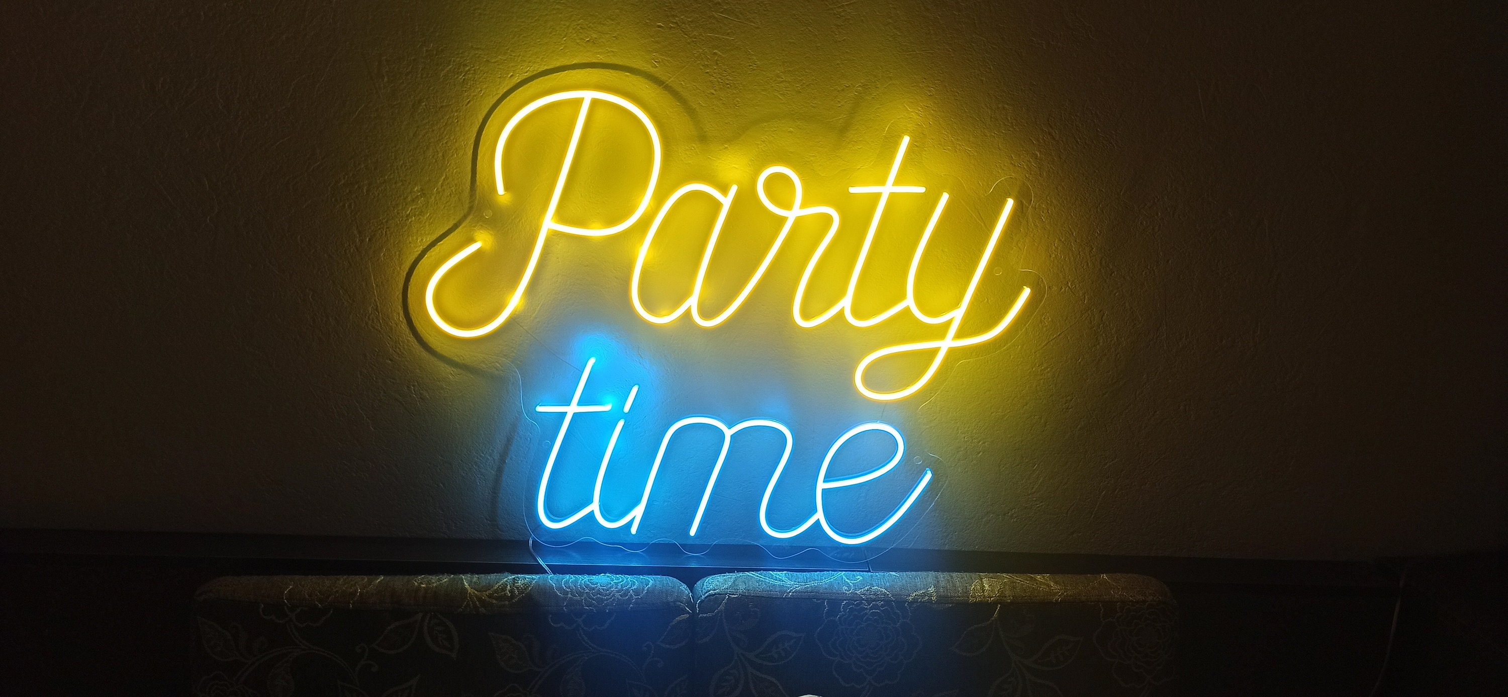 Party Time Neon Sign, Party Time Neon Light, Personalized Party Time ...