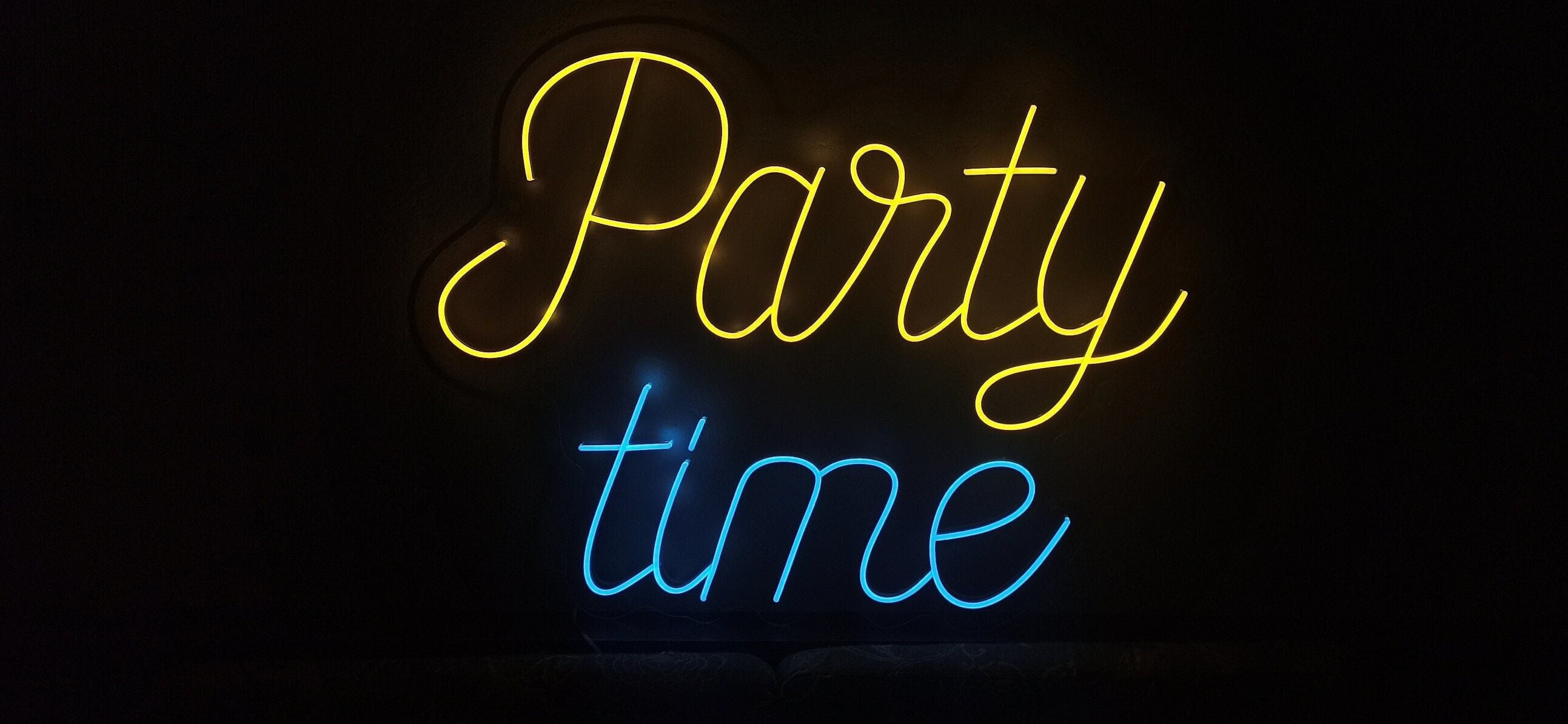 Party Time Neon Sign, Party Time Neon Light, Personalized Party Time ...