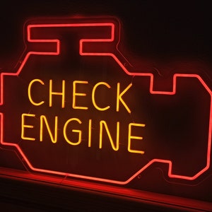 Check Engine Neon Sign, Car Guy Garage Decor - Etsy