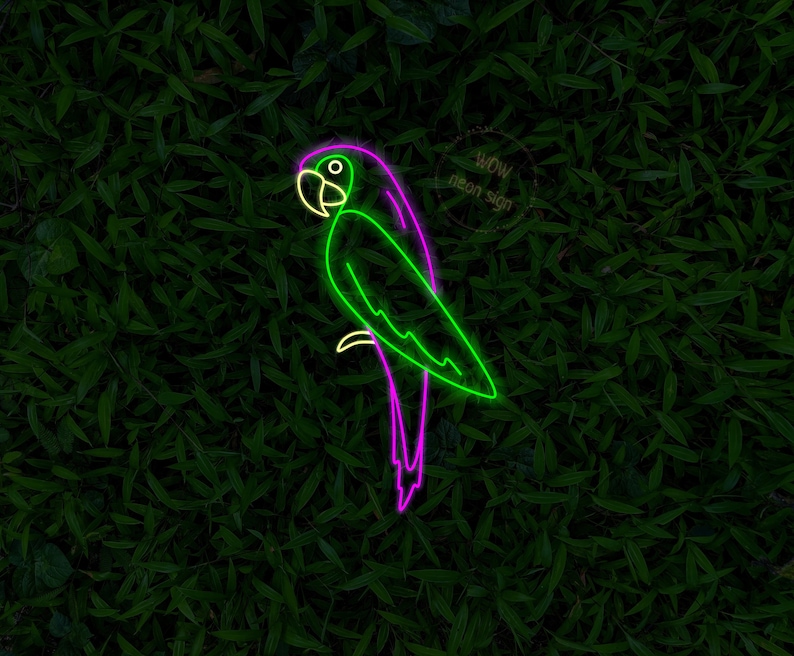 Watercolor Parrot Led Neon Sign Parrot Neon Sign Light - Etsy