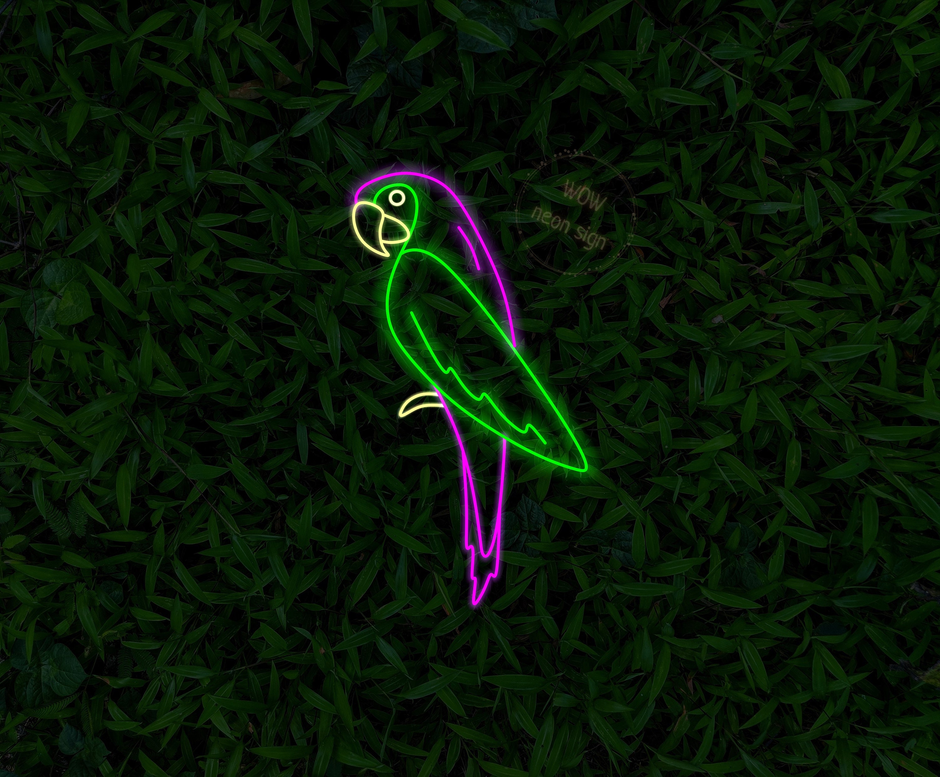 Watercolor Parrot Led Neon Sign Parrot Neon Sign Light - Etsy