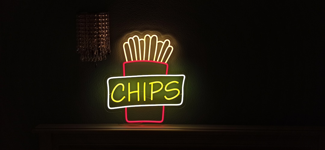 Fries Led Neon Sign, Fries Led Neon Light, French Fries Neon Sign, Fast ...